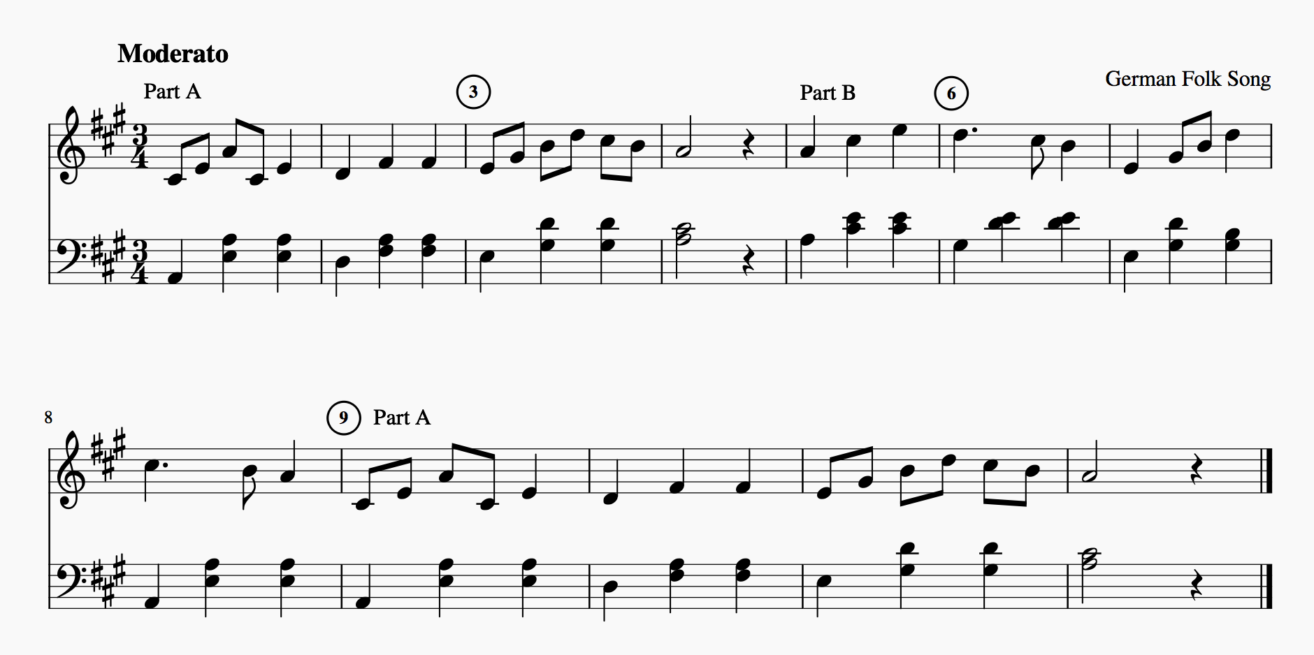 Composición musical (parte VII: La forma ternaria o forma a tres partes)