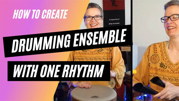 Hand Drumming Ensemble With One Rhythm
