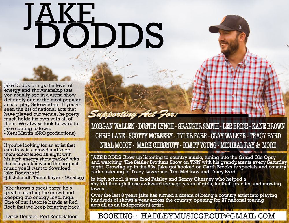 Jake Dodds - BOOKING