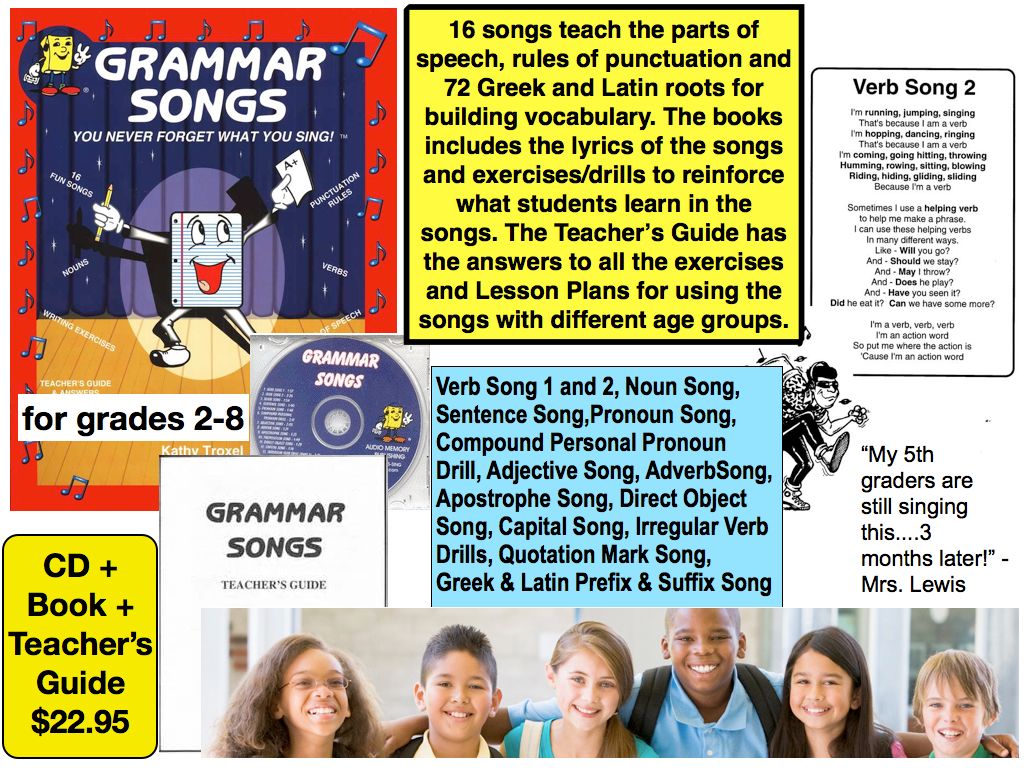 Kathy Troxel / Audio Memory (800)365-SING call to order - Grammar Songs ...