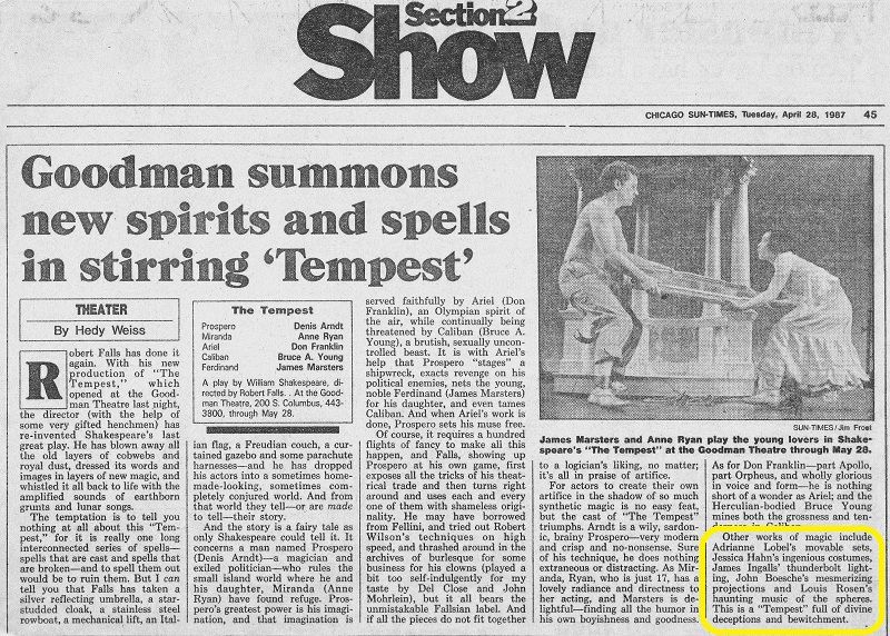 Louis Rosen - MUSIC FOR SHAKESPEARE & IBSEN - Press