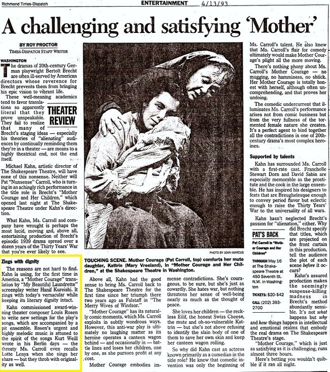 Louis Rosen - MUSIC FOR BRECHT - Press