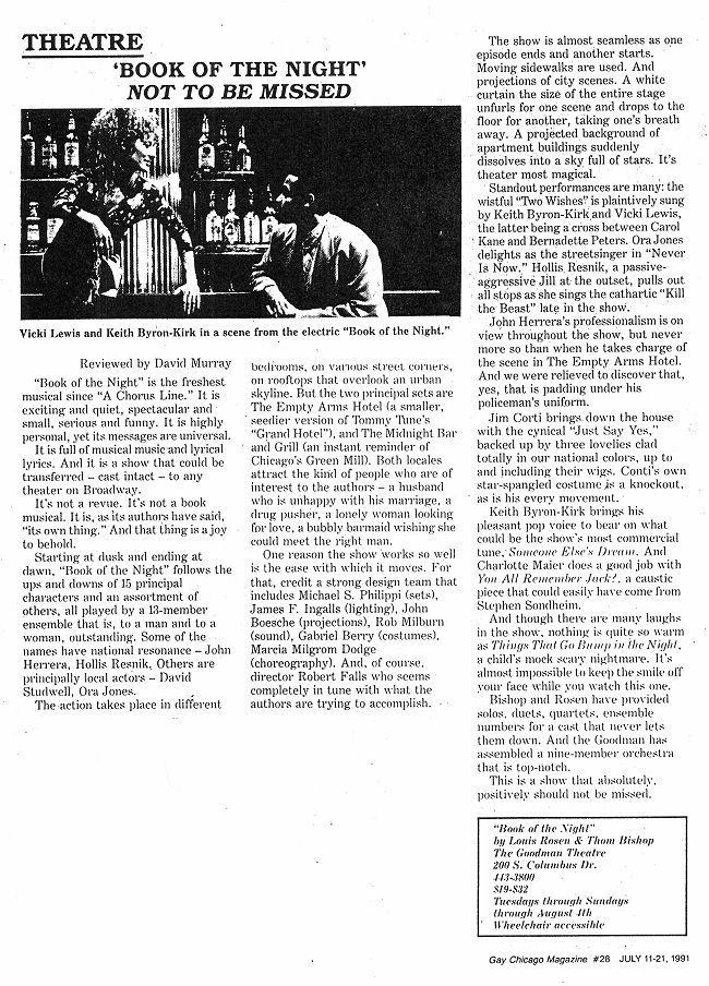 Louis Rosen - BOOK OF THE NIGHT - Press