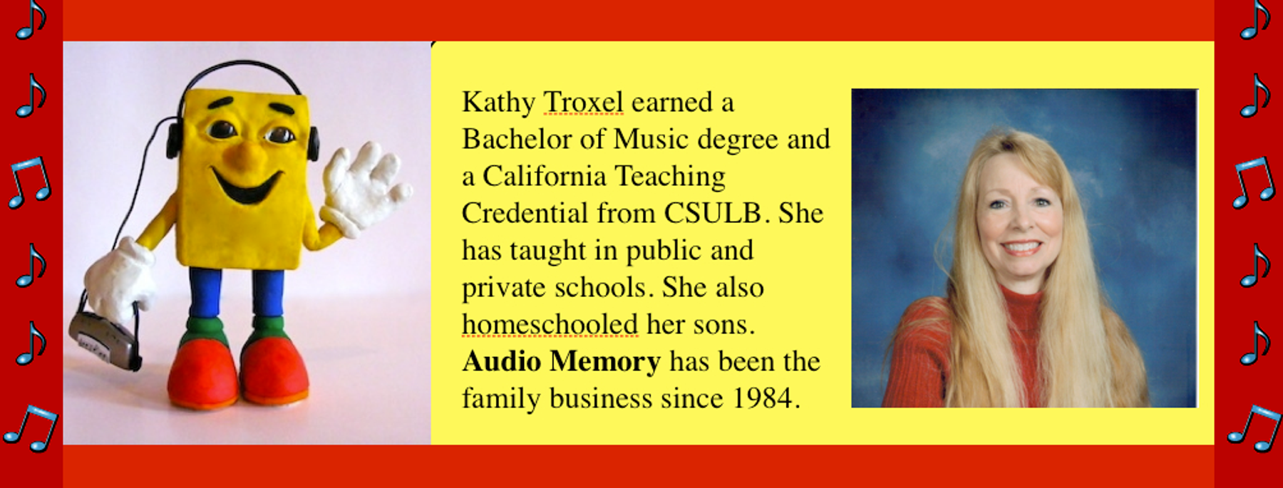 Audio Memory-Kathy Troxel (800)365-SING Educational Music/Books