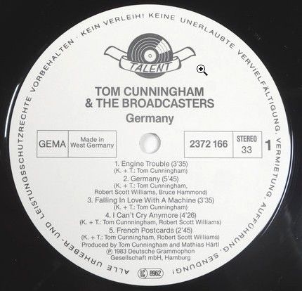 Tom Cunningham - Tom Cunningham and the Broadcasters Germany