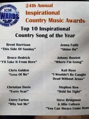 Stephen Rew Nominated for 2018 ICMA Awards