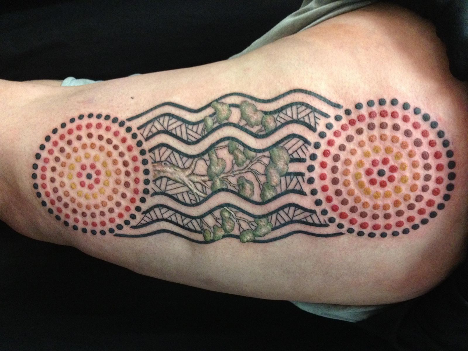 Australian Aboriginal style tattoos