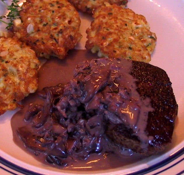 Christmas in September (Filet Mignon with Corn Cakes)