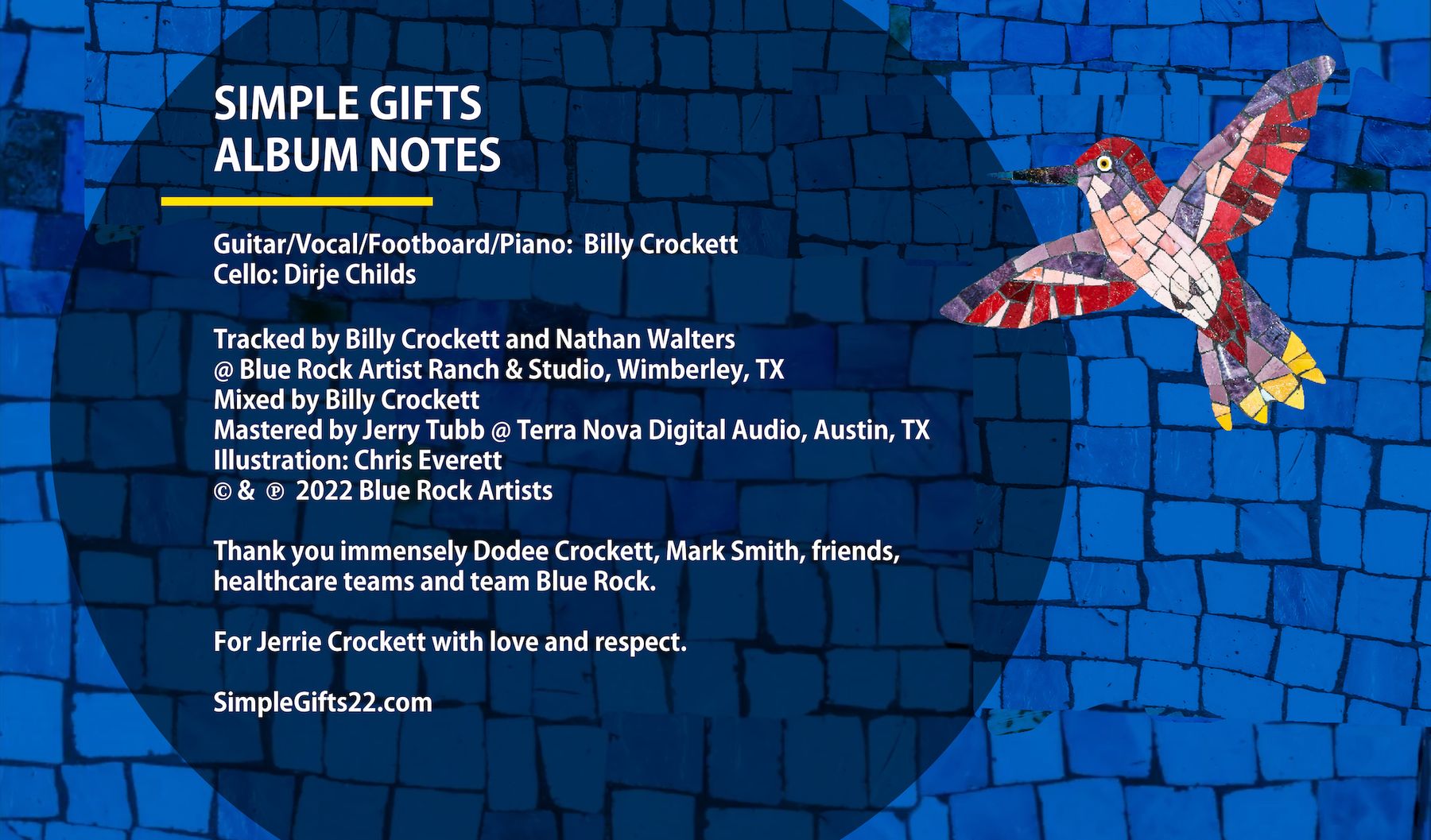 Simple Gifts - Album Notes & Lyrics