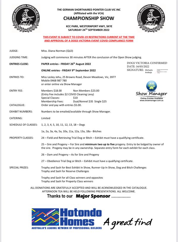 The German Shorthaired Pointer Club of Vic. Inc.